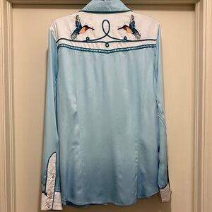Double D Ranch | Tops | Double D Ranch Light Blue Western Shirt | Poshmark